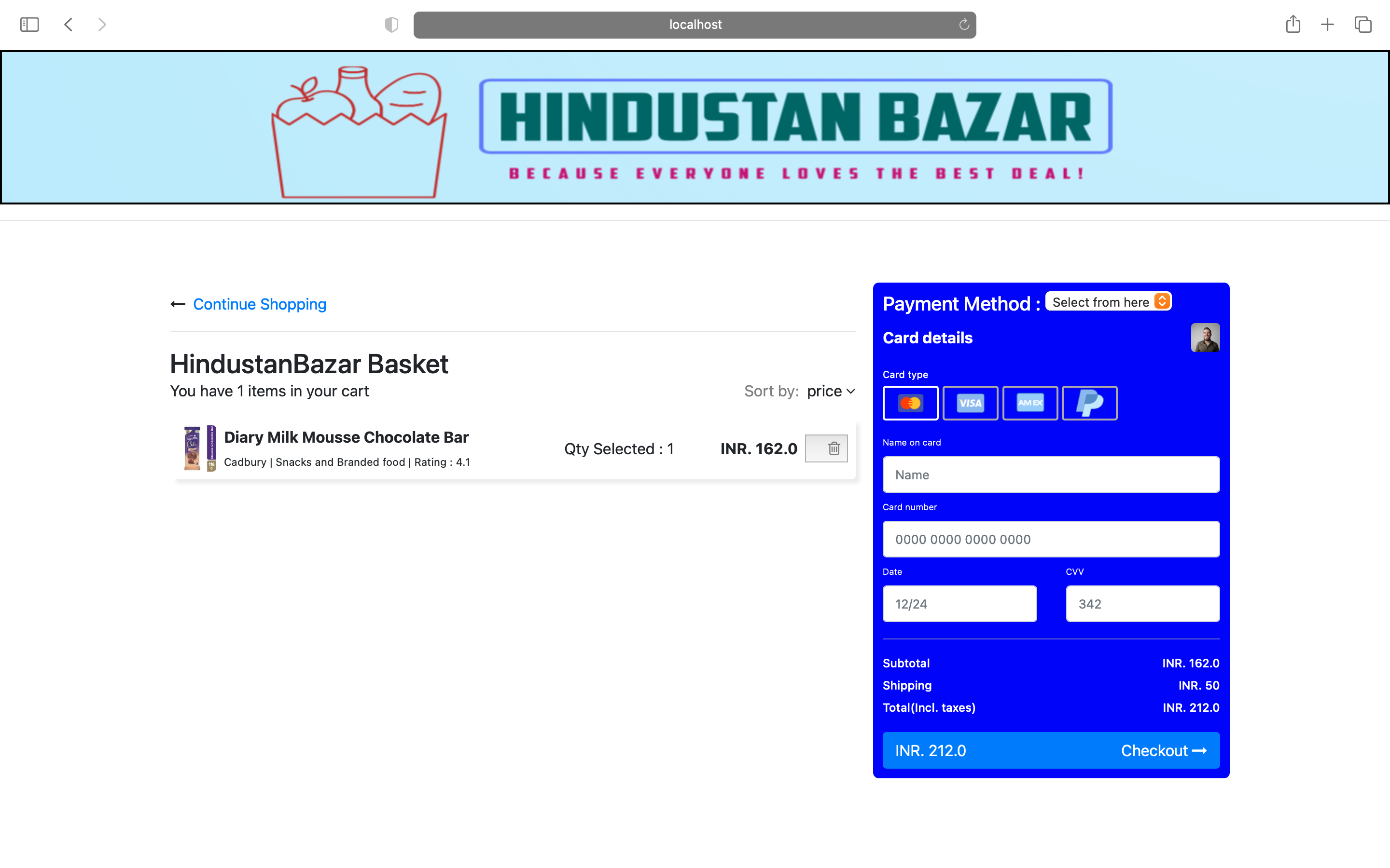 Github Sahil Palhindustanbazarwebapp Online Grocery Website Using Core Spring Framework 
