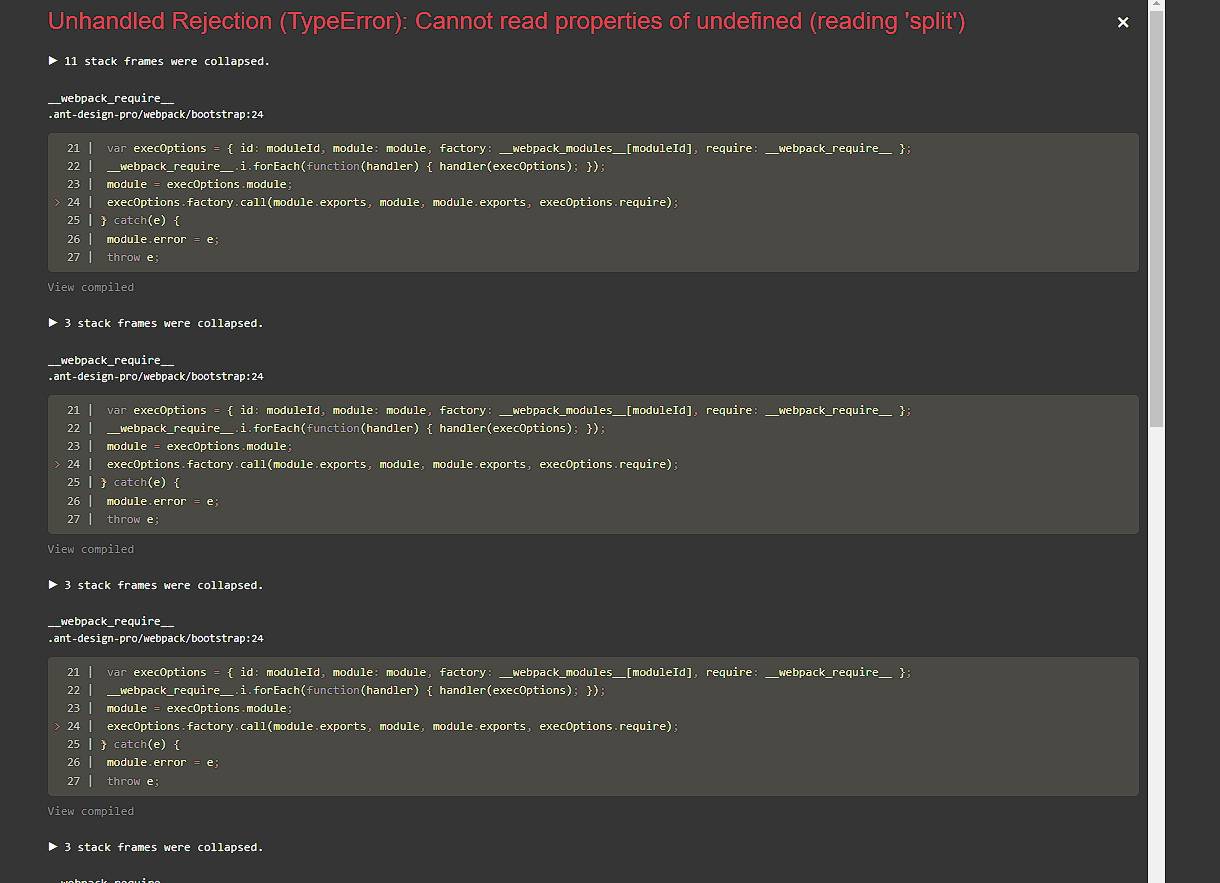 🧐 问题 Question Ant Design Pro V4 Migration To V5 Reading Split Error · Issue 10626 · Ant 