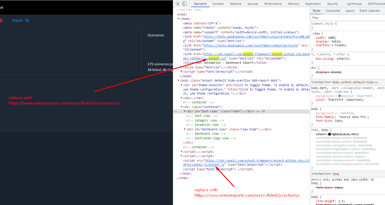 Upgrade To Chrome Edge Version 109 Extentreports Core 1 0 3 Configureview Is Not Defined
