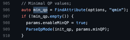 Min QP setting in NvCodecCliOptions.cpp · Issue #222 · NVIDIA/VideoProcessingFramework · GitHub