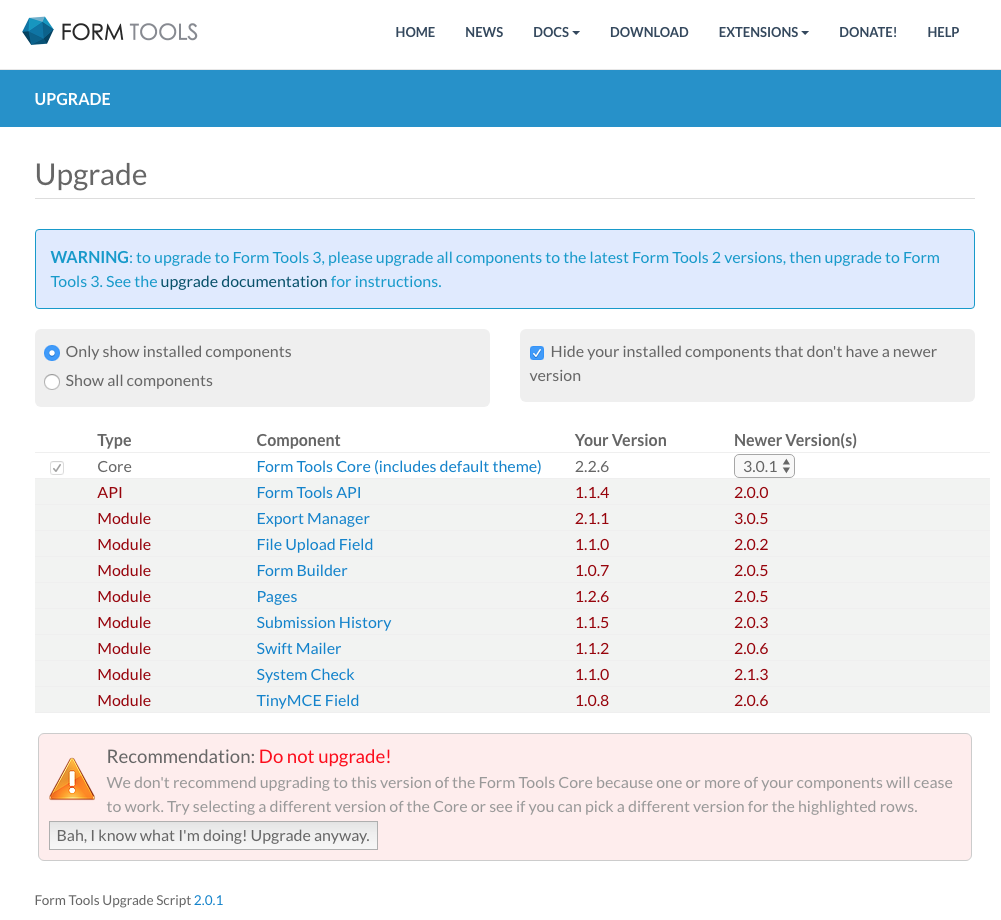 Problems Upgrading To V3 0 · Issue 184 · Formtools Core · Github