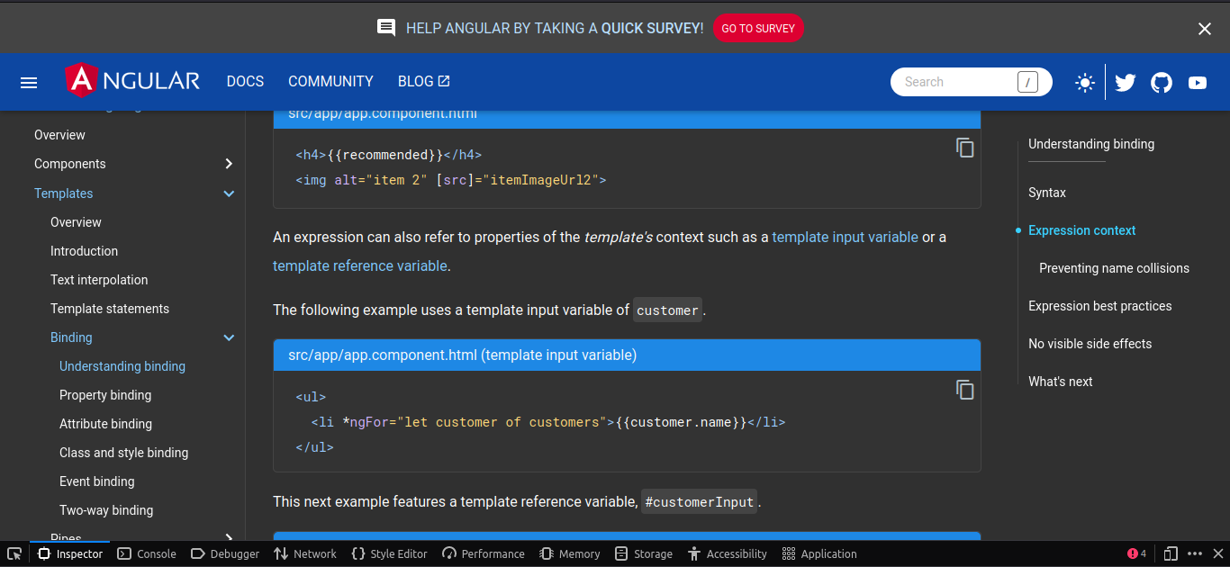 Docs Navigation Pane Indentations Of Topics Cluttered Overview · Issue 51524 · Angular