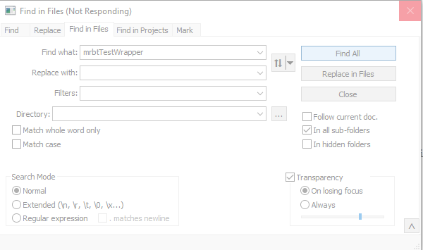 Search Dialog Freeze On Long Search Run · Issue 13699 · Notepad Plus Plus Notepad Plus Plus