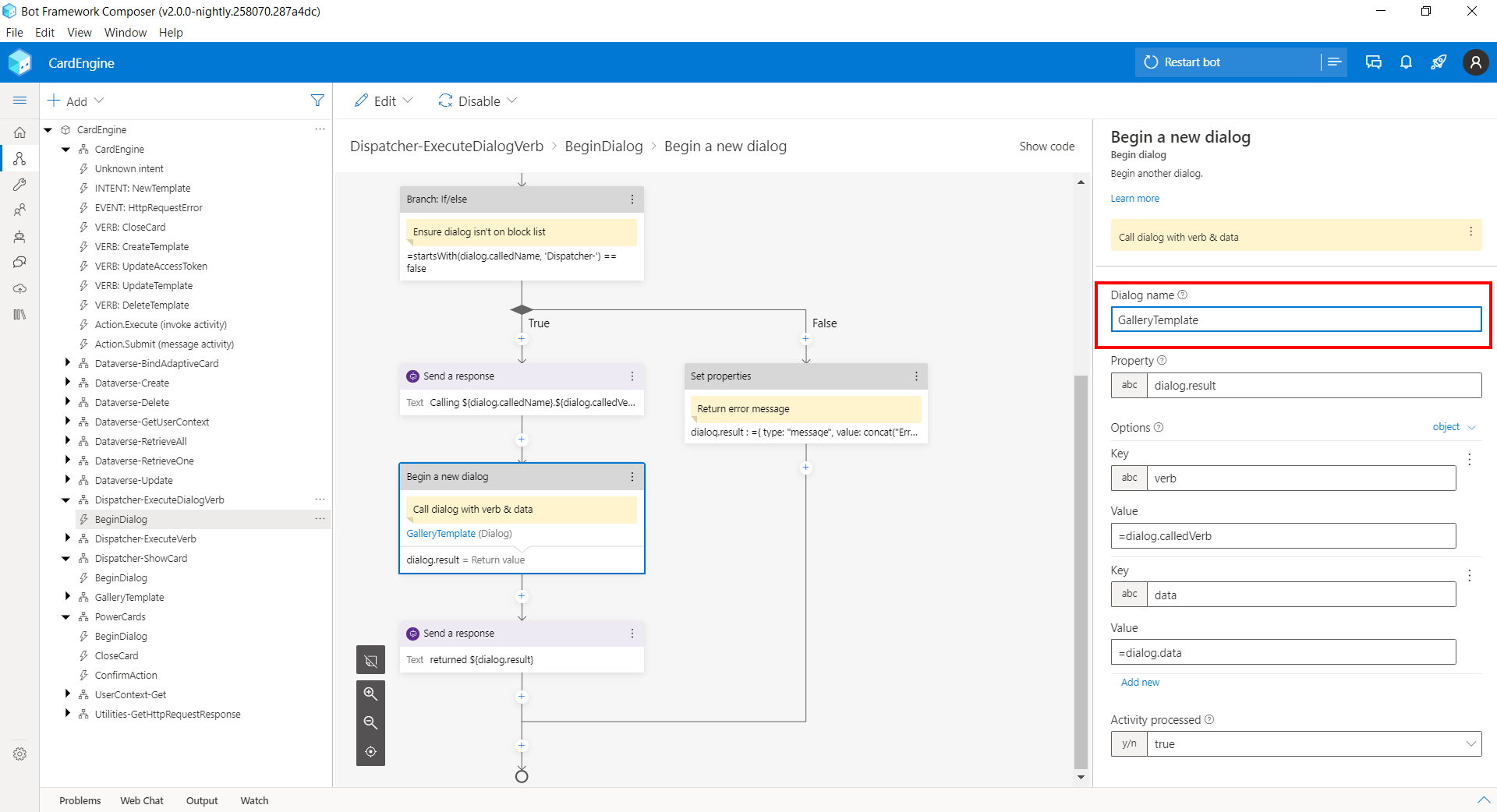 BeginDialog action doesn't support expressions for Dialog Name · Issue #5790 · microsoft ...