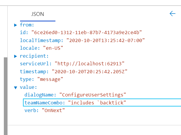 Memory values with backticks (`) cause adaptive expressions to fail. · Issue #4823 · microsoft ...