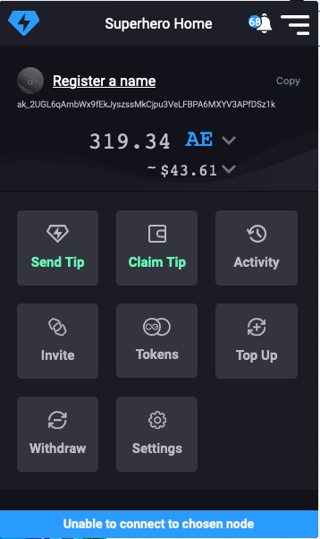 Unable to connect to chosen node · Issue #723 · superhero-com/superhero-wallet · GitHub