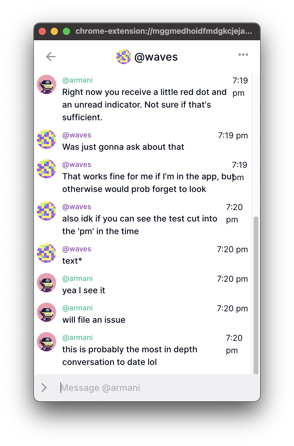 UI polish on messages · Issue #2067 · coral-xyz/backpack · GitHub