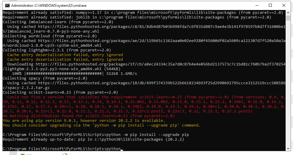 PyCaret & SQL Machine Learning Server · Issue #482 · pycaret/pycaret · GitHub