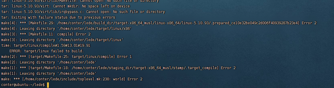 编译报错 · Issue #8754 · coolsnowwolf/lede · GitHub