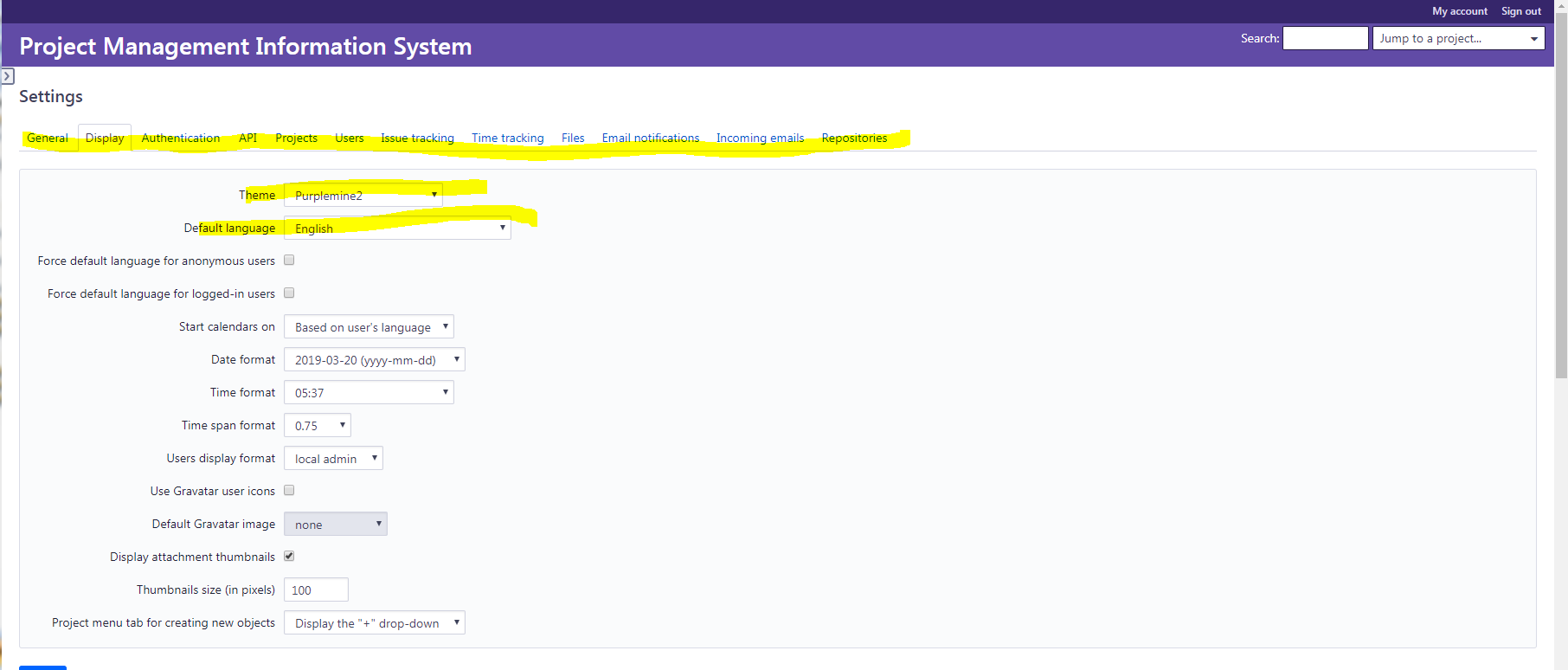 layout is off and most links not clickable after changing to purplemine2 theme. · Issue #89 ...