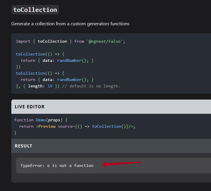 Why Can Tocollection Return A Non Array · Issue 366 · Ngneatfalso 3839