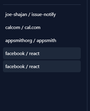 [Bug]: user can upload duplicate repo · Issue #23 · joe-shajan/issue-notify · GitHub