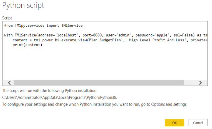 tm1py and powerbi getting started ? · Issue #306 · cubewise-code/tm1py · GitHub