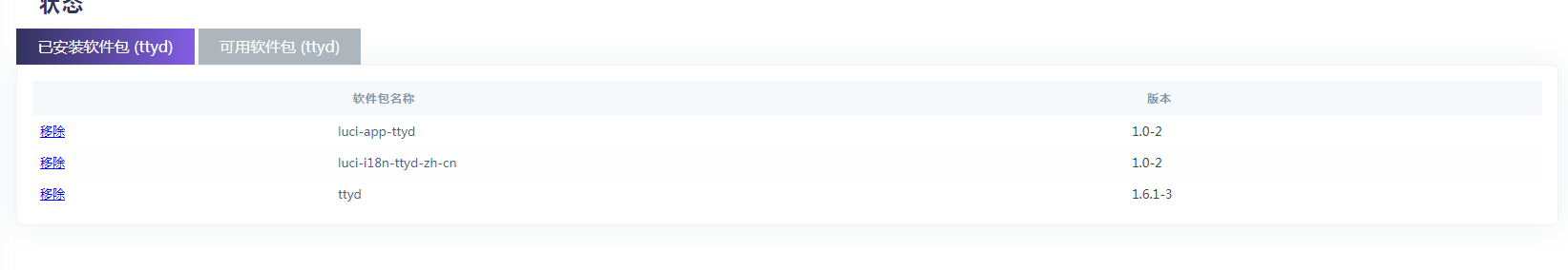 你好老哥，ttyd在系统里不显示，插件都装了。 · Issue #450 · tsl0922/ttyd · GitHub