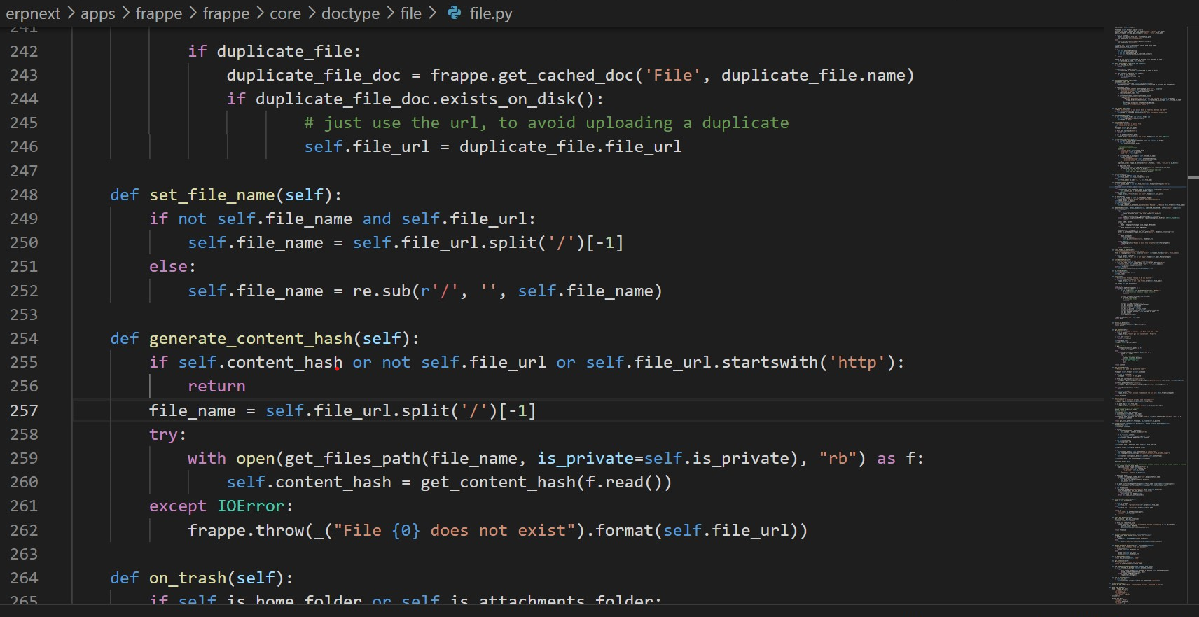 Creating record for File doctype with file_url containing subfolders ...