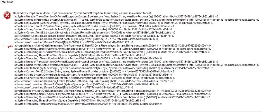 Fatal Error · Issue #8 · VORPCORE/VORP-Stables · GitHub