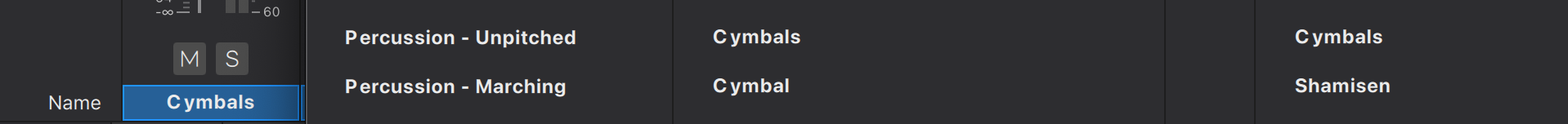 Space between "C" and "y" in Cymbal instrument name · Issue #17473 · musescore/MuseScore · GitHub