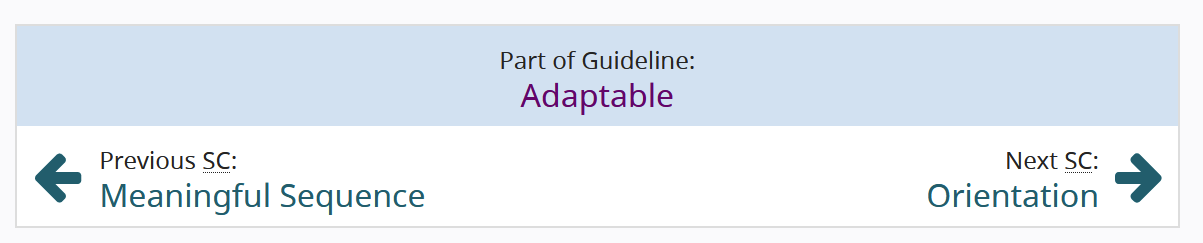 Do we want to display first SC in GL in the prev/next component? · Issue #28 · w3c/wai-minimal ...