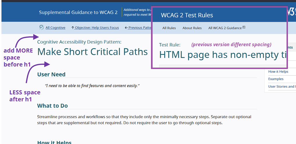 H1 spacing · Issue #94 · w3c/wai-minimal-header-design · GitHub