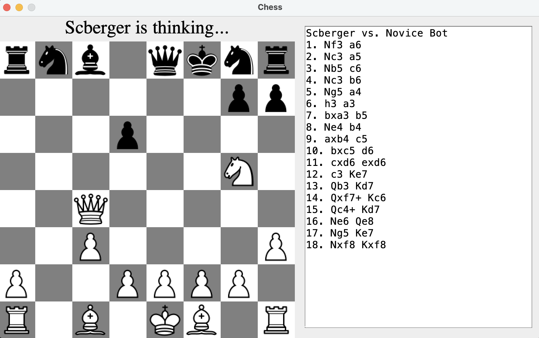 GitHub - shaynabergeron/Chess-Bot: Created in my Artificial ...
