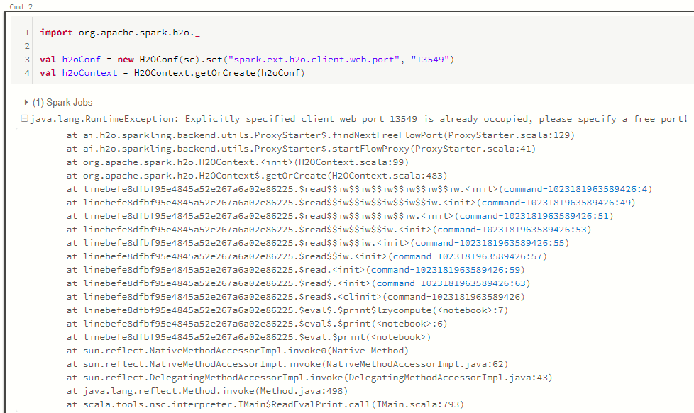 Cannot create H2OContext in Azure Databricks cluster · Issue #2230 · h2oai/sparkling-water · GitHub