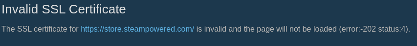 Getting Ssl Error With The Beta Branch · Issue 1129 · Flathub Com Valvesoftware Steam · Github