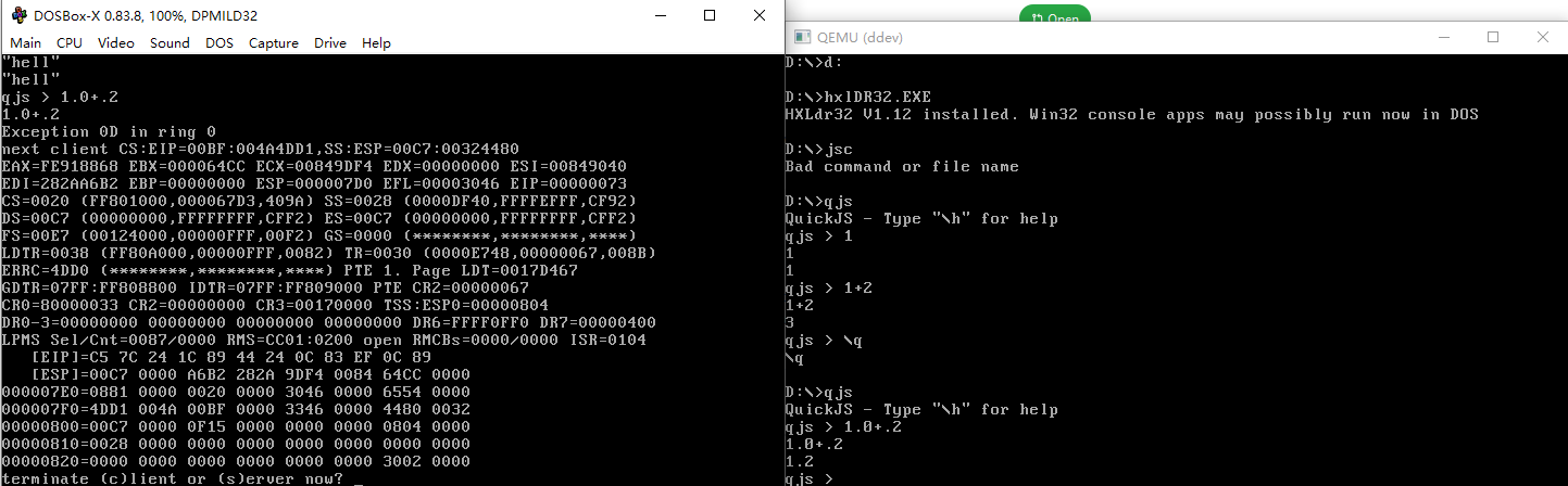 DOSBox-X + HXDOS无法执行QuickJS, 但实机可以 · Issue #2054 · joncampbell123/dosbox-x · GitHub