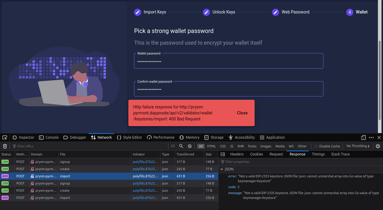 Import Validating Keys copy misleads users · Issue #110 · prysmaticlabs/prysm-web-ui · GitHub