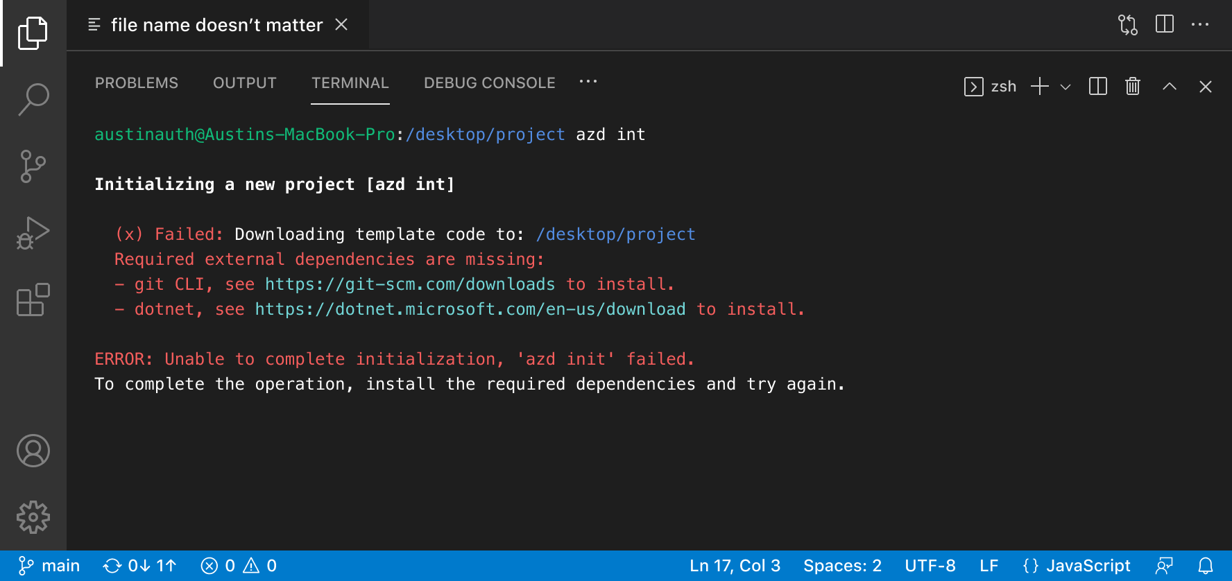 Make template dependency errors more clear · Issue #1449 · Azure/azure-dev · GitHub