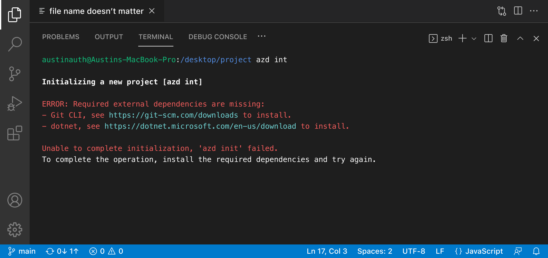 Make template dependency errors more clear · Issue #1449 · Azure/azure-dev · GitHub