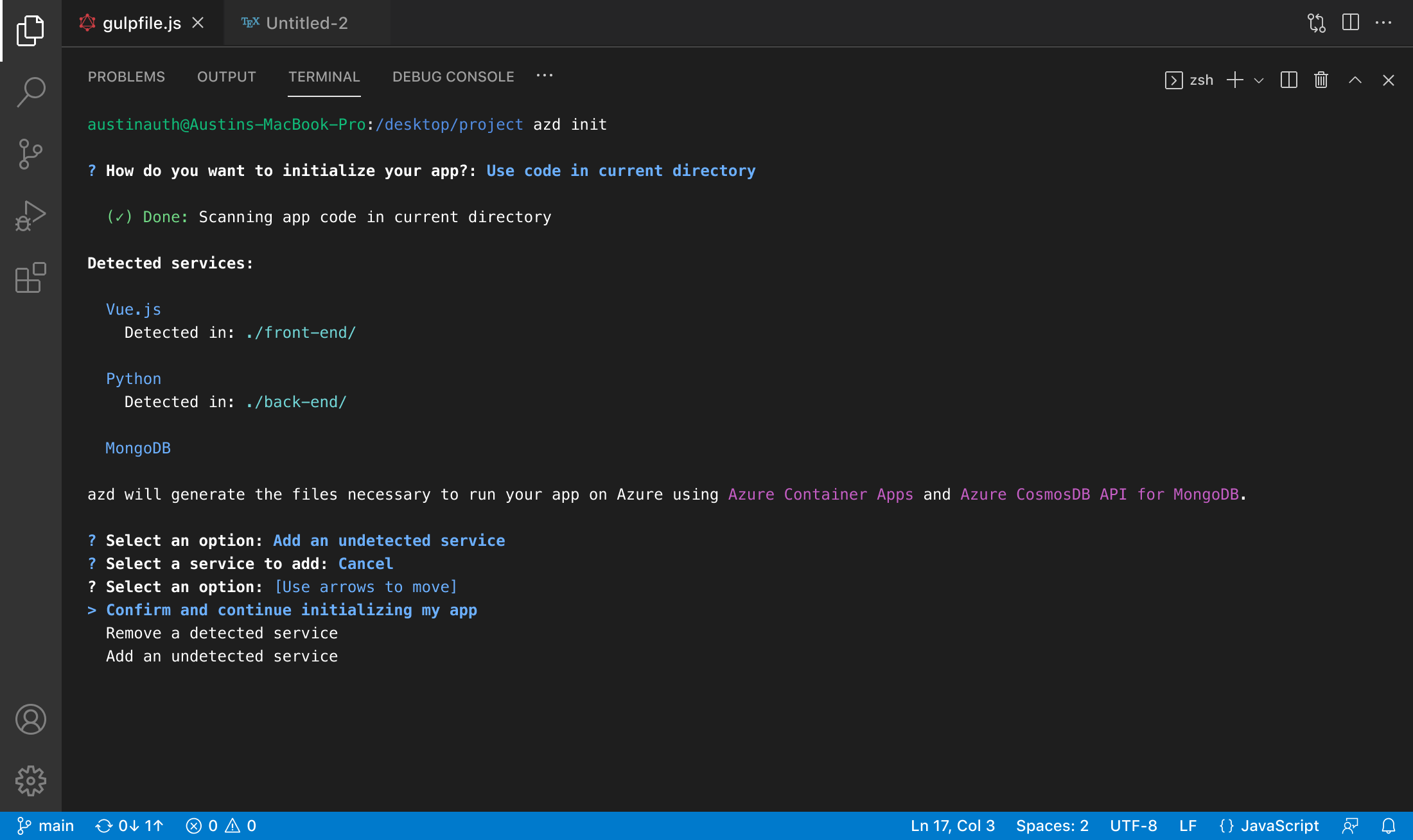 Minor changes for simplified init experience for 9/6 · Issue #2671 · Azure/azure-dev · GitHub