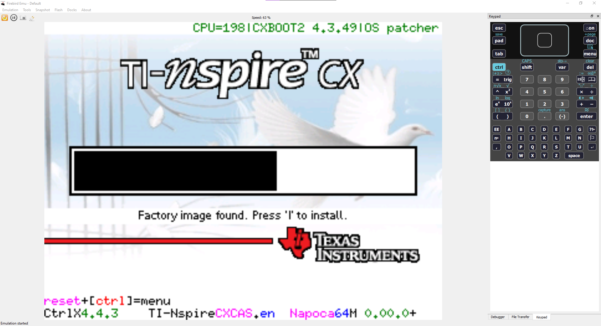 Mobile UI does not allow booting from Diags · Issue #276 · nspire-emus/firebird · GitHub