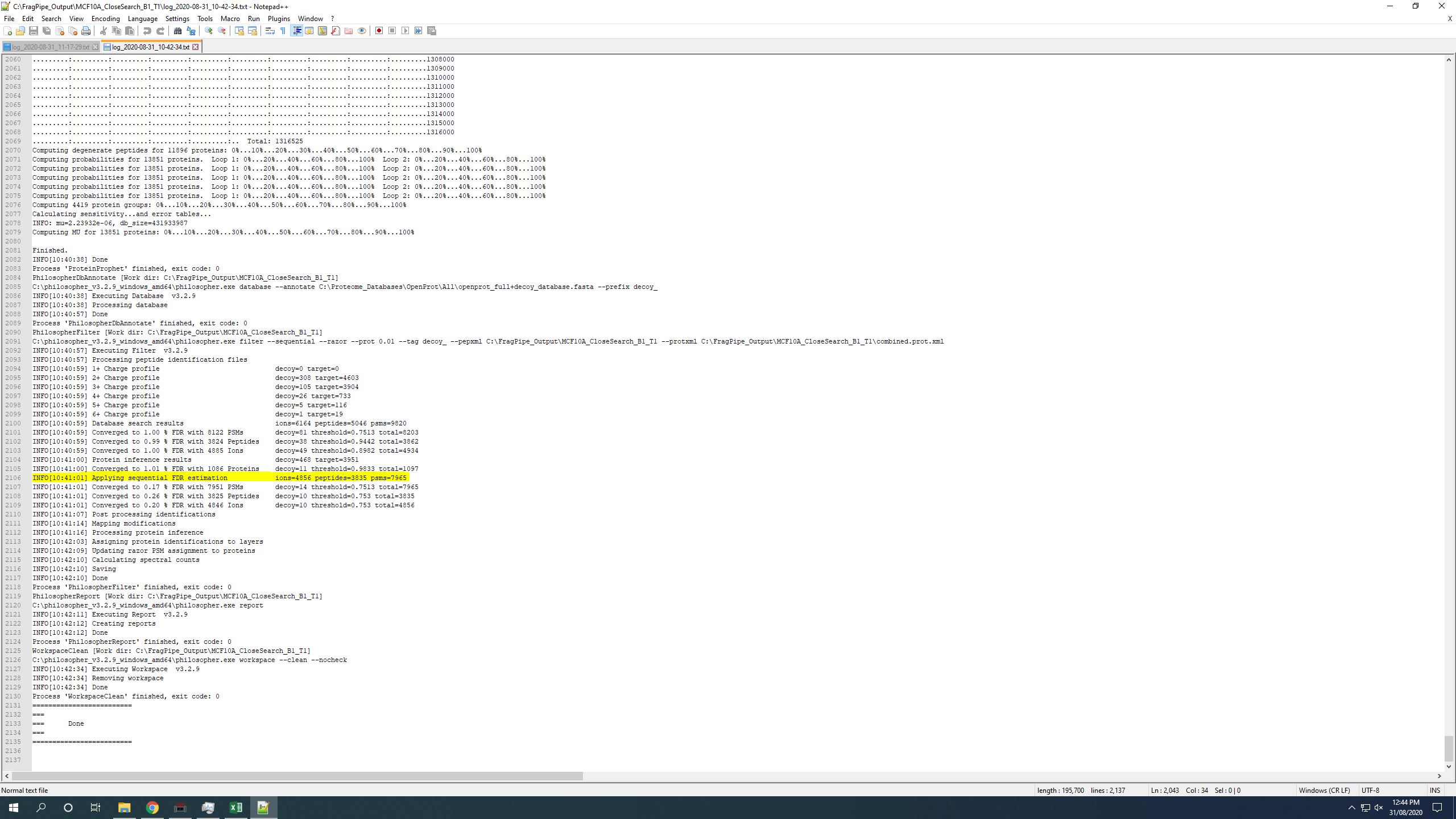 Where Do I Find Of Msms And Of Psm From Fragpipe Output File · Issue 94 · Nesvilab