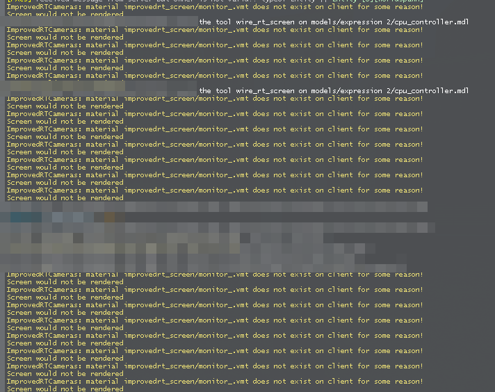 Clientside console spam when wire rt screens are used · Issue #2507 · wiremod/wire · GitHub