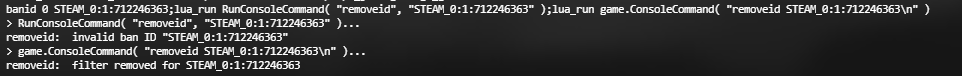 RunConsoleCommand does not work with `removeid` · Issue #5478 · Facepunch/garrysmod-issues · GitHub