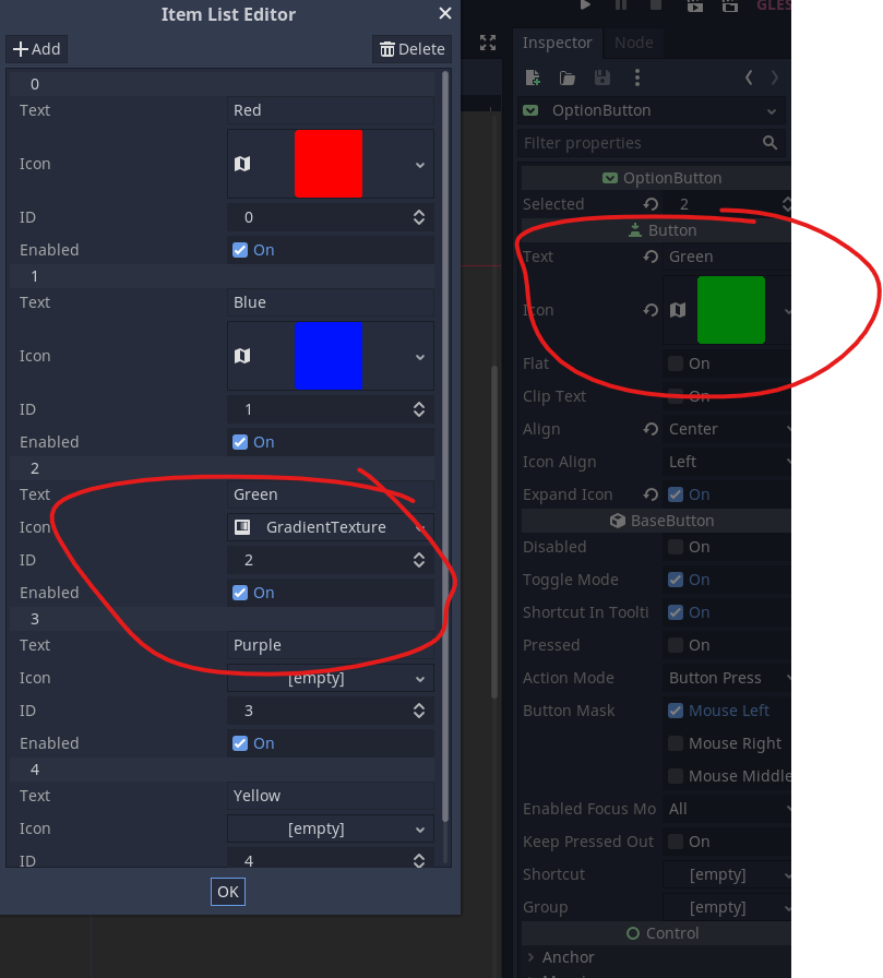OptionButton Icon texture type cannot be changed in inspector only in Item list · Issue #76460 ...