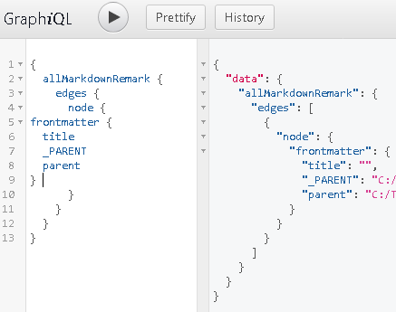 Tutorial Part Six: No Date or Title in frontmatter in GraphiQL · Issue #5024 · gatsbyjs/gatsby ...