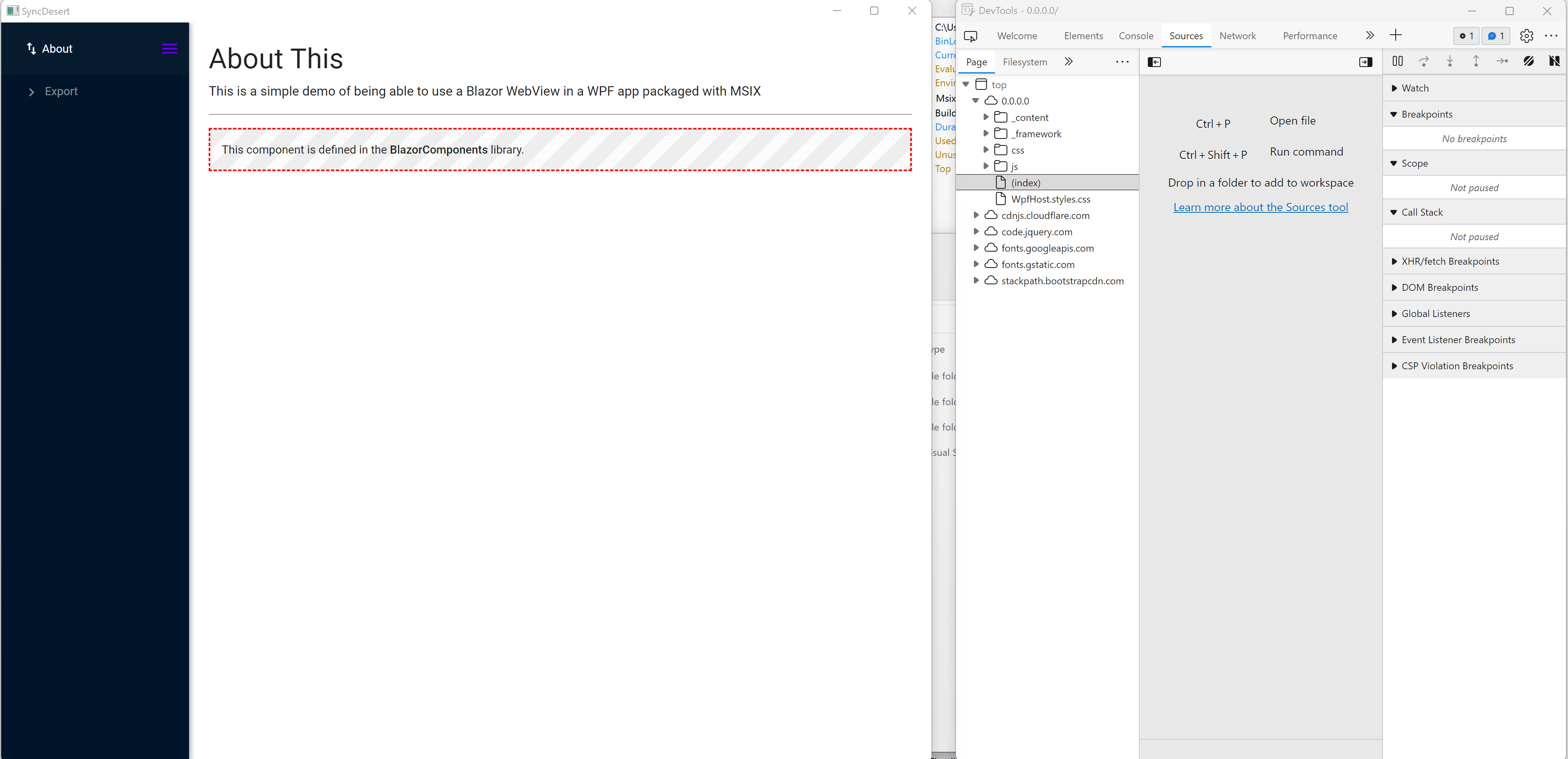 Packaged WPF Blazor WebView app crashes when looking for wwwroot in system32 · Issue #3866 ...