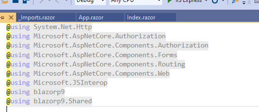 [Blazor] Usings in _Imports.Razor are marked as unused · Issue #13373 · dotnet/aspnetcore · GitHub