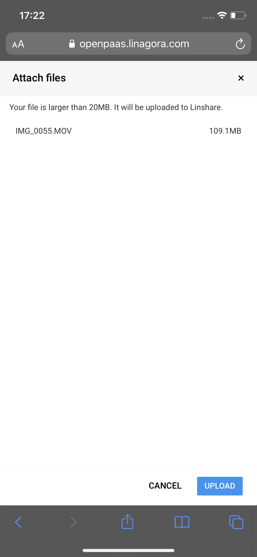 User feedback > User cannot upload a heavy file as attachment · Issue #254 · linagora/esn ...