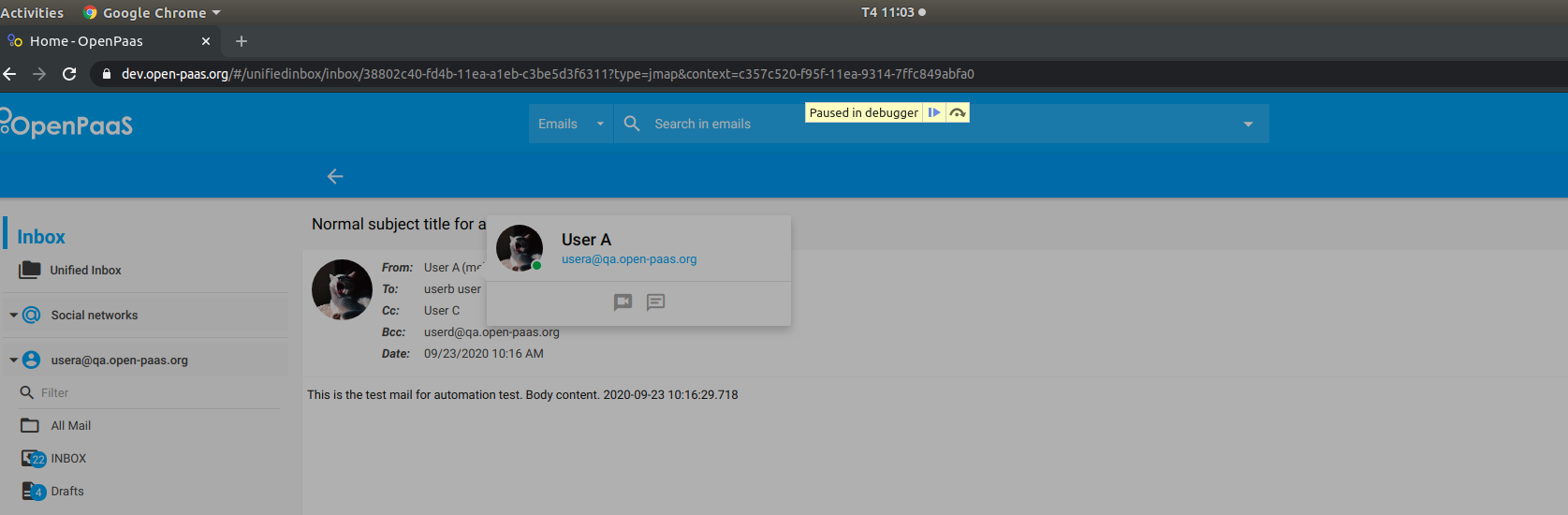 Email detail popover don't display when mouse over to email of mail (from, to, cc bcc) · Issue ...