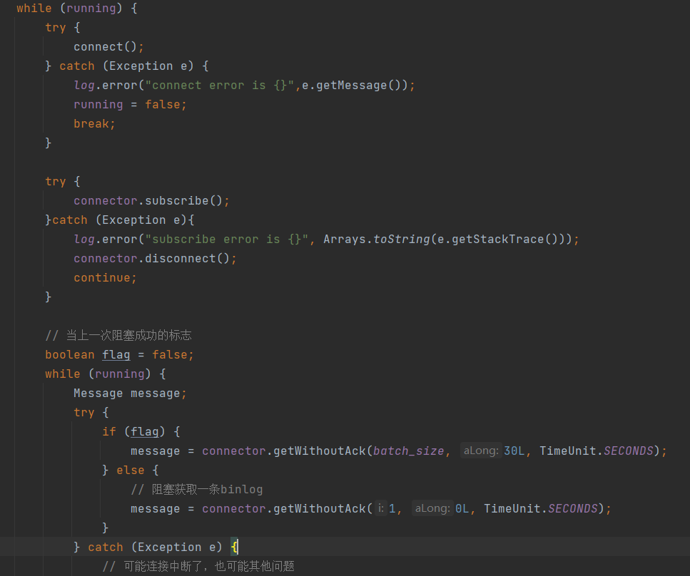 getWithoutAck中timeout设置为0,导致subscribe方法时SocketTimeoutException · Issue #3018 · alibaba/canal ...