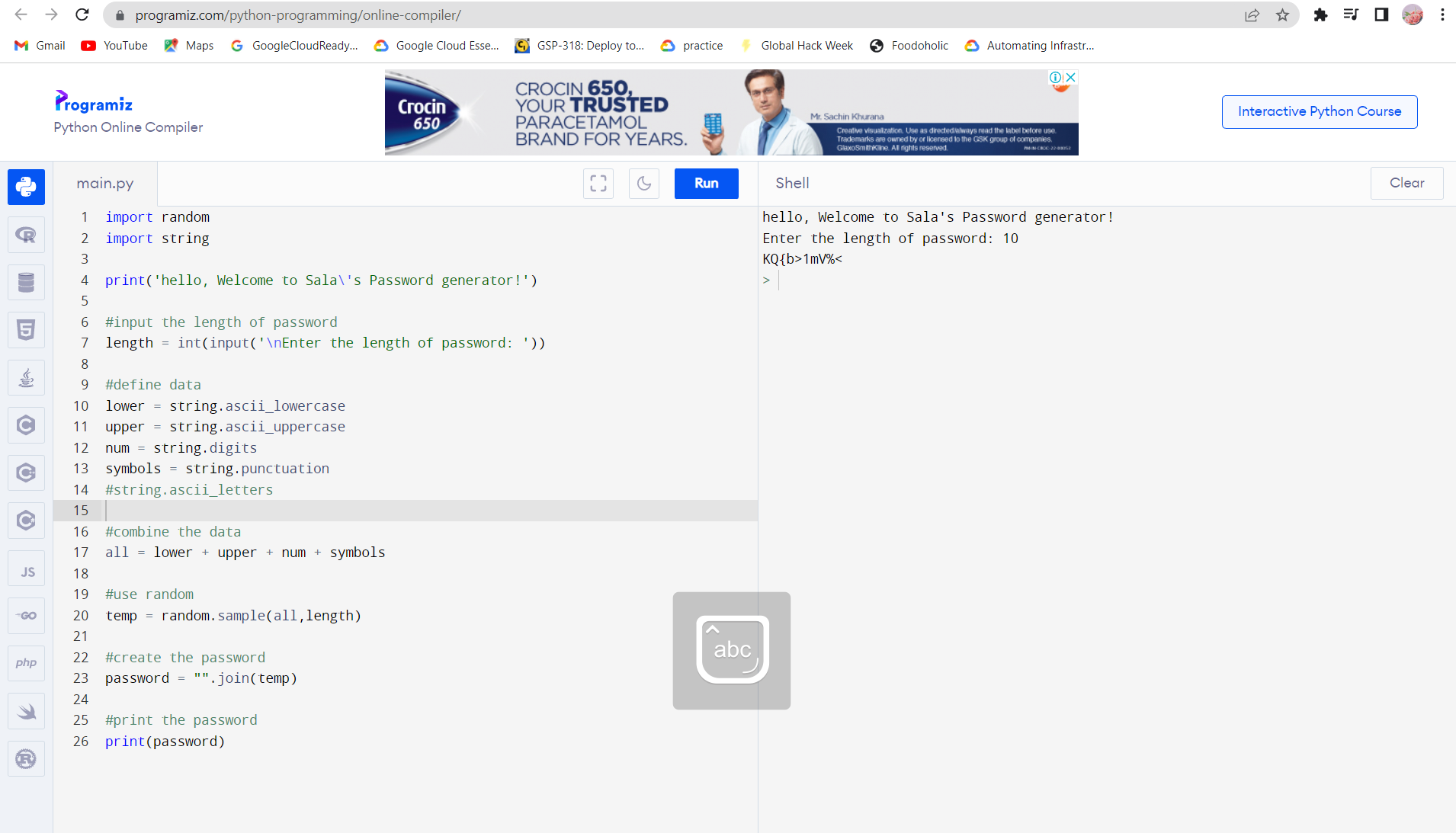 GitHub - Visha17/MLH-GHW-JAN23-password-generator