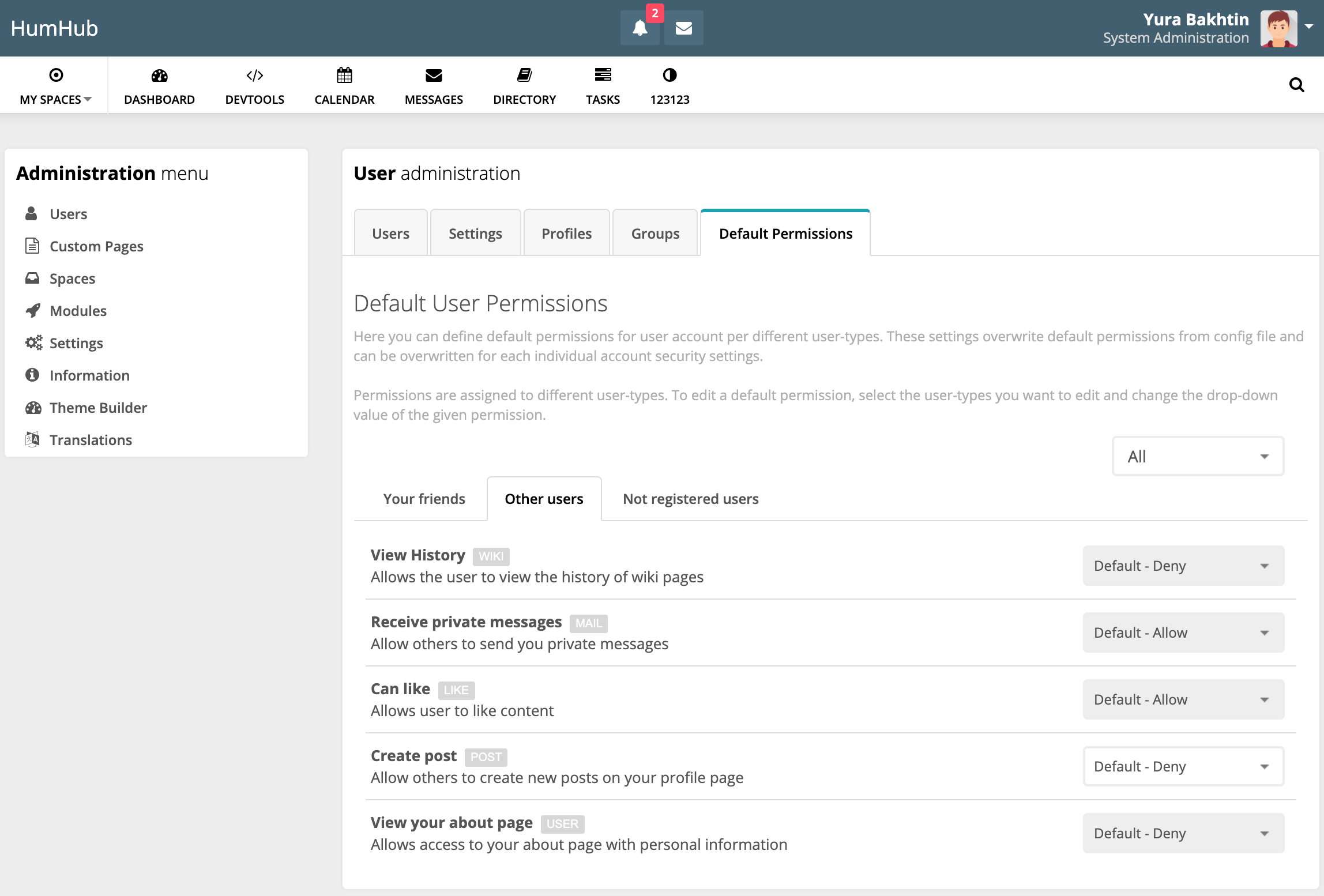 Editable Contentcontainer Default Permissions · Issue 4670 · Humhubhumhub · Github