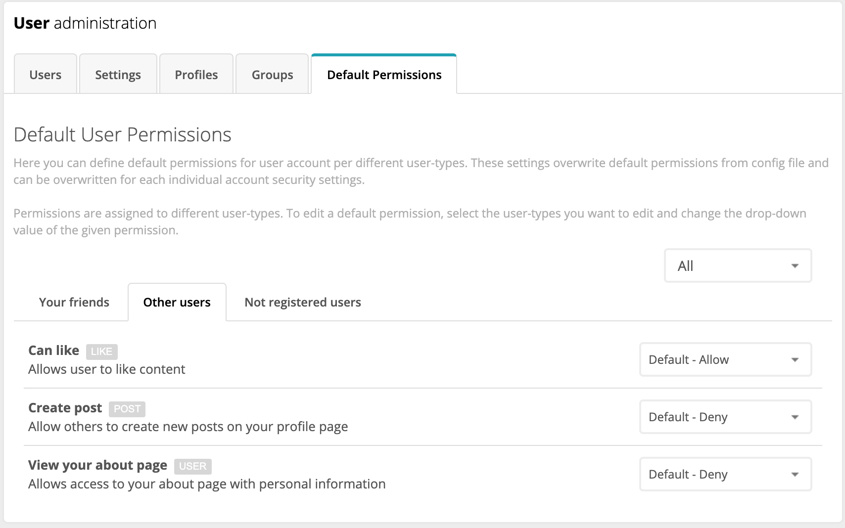 Editable ContentContainer Default Permissions · Issue #4670 · humhub ...
