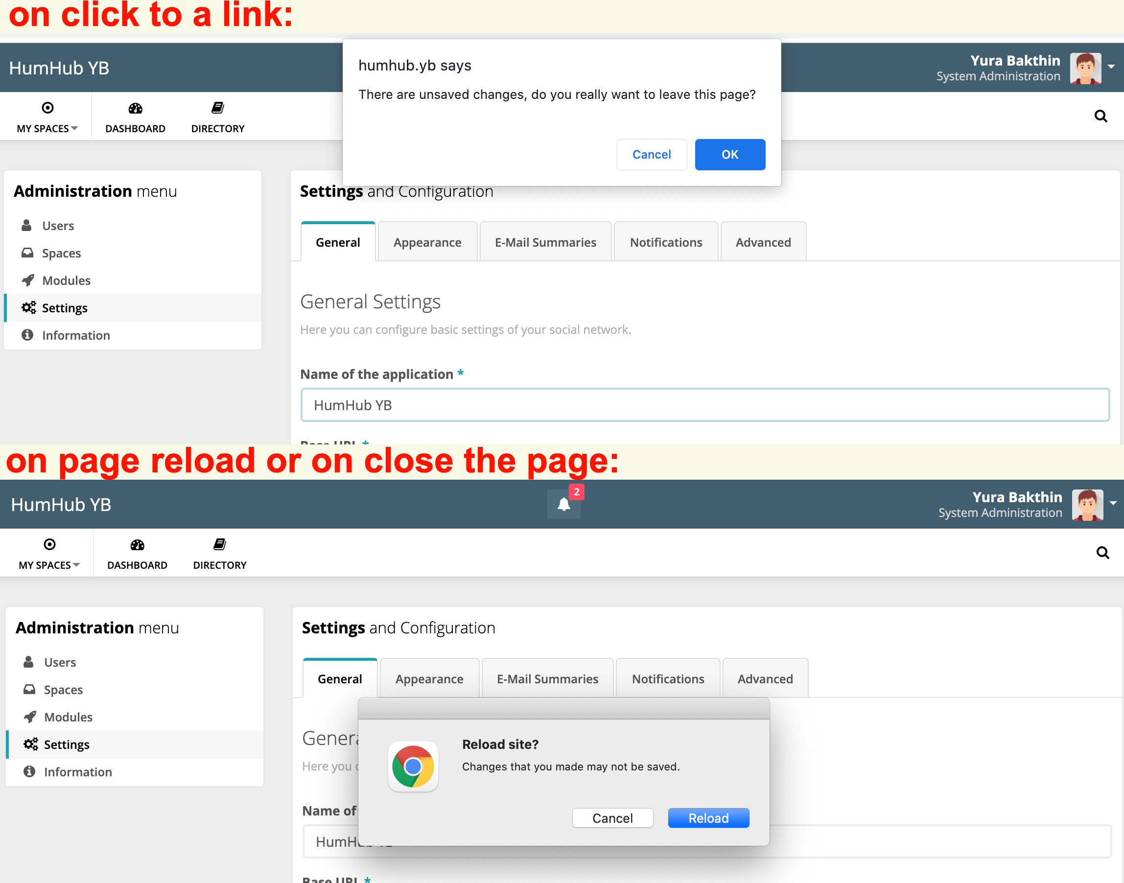 Use humhub confirmation dialog instead of browser dialog · Issue #4866 · humhub/humhub · GitHub