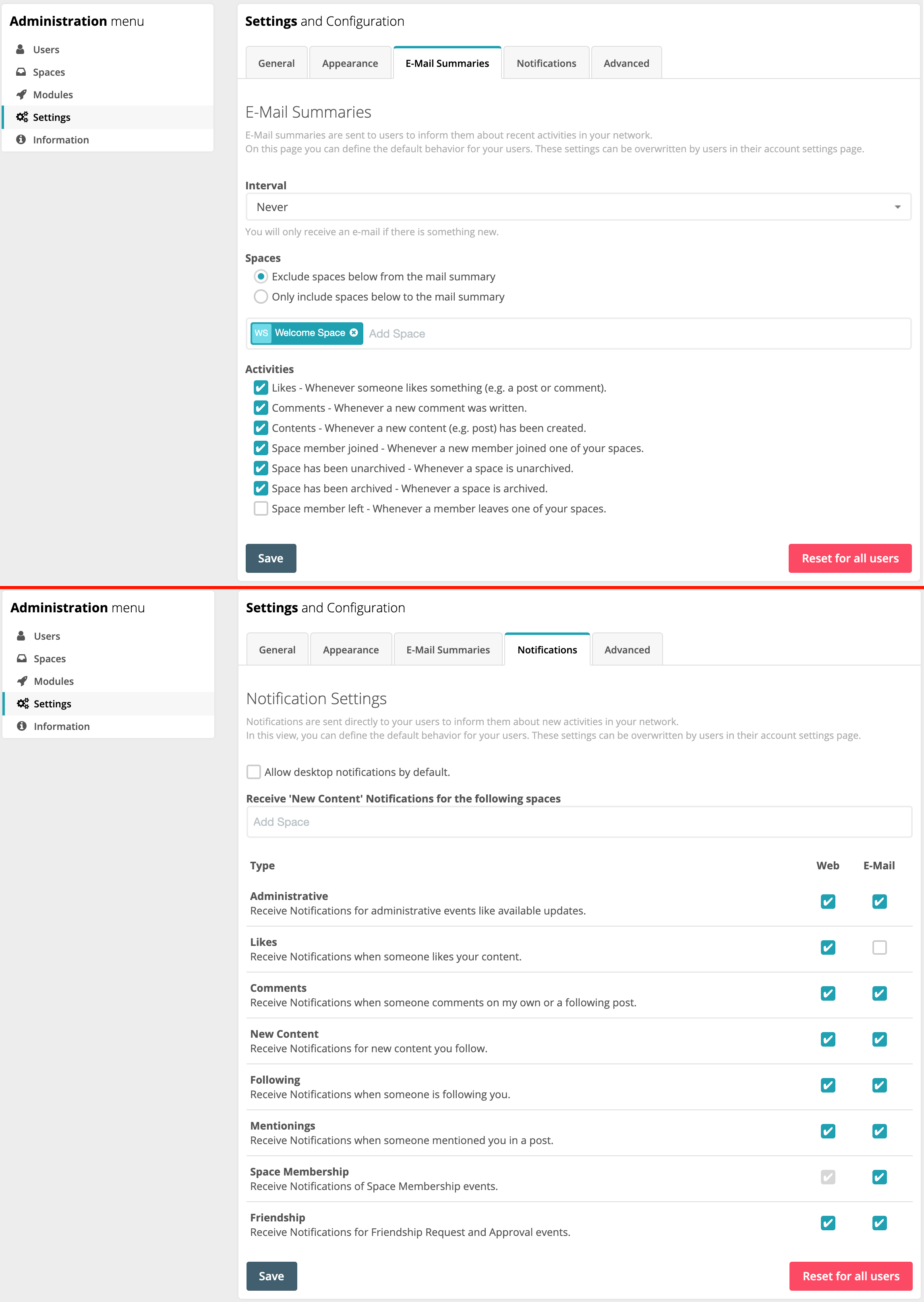 Reset of existing email summaries / notifications settings · Issue #4868 · humhub/humhub · GitHub