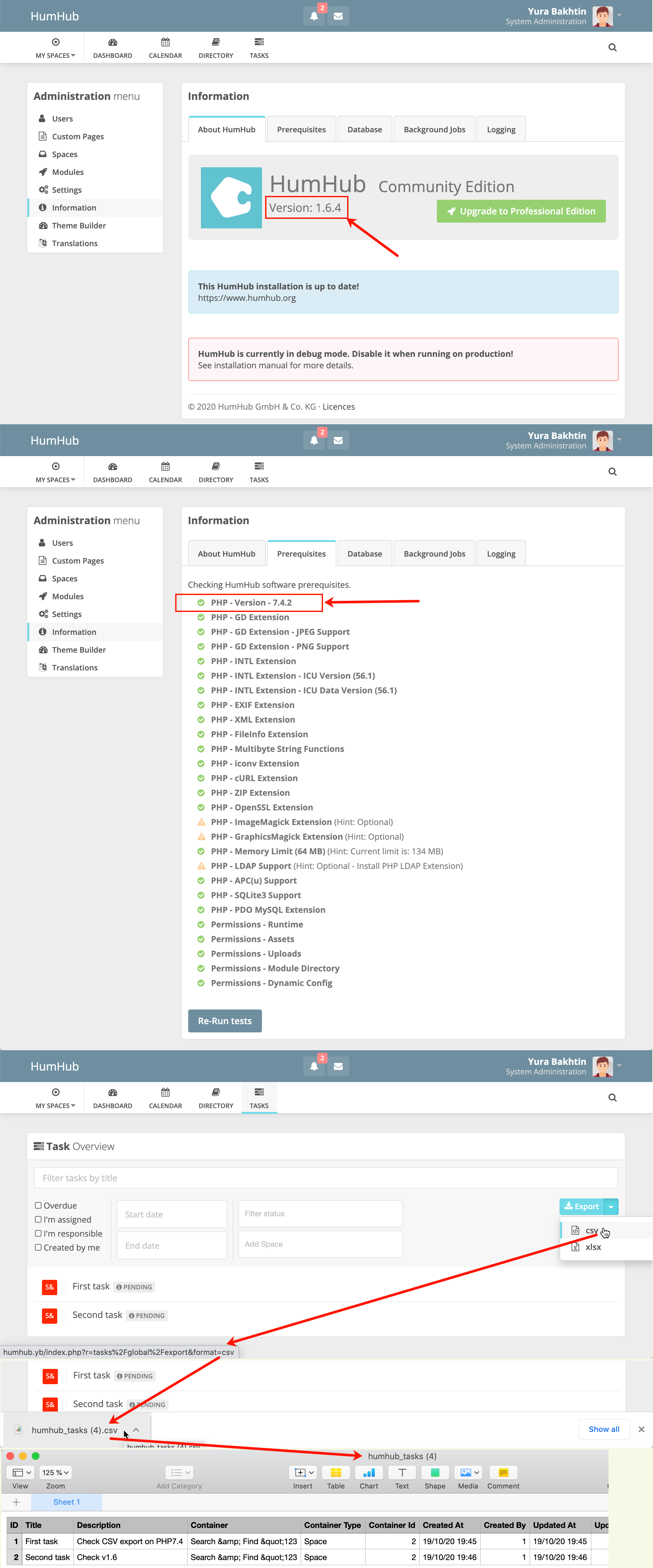 Csv Export Is Failing Due To Old Dependency On Phpoffice · Issue 4536 · Humhubhumhub · Github