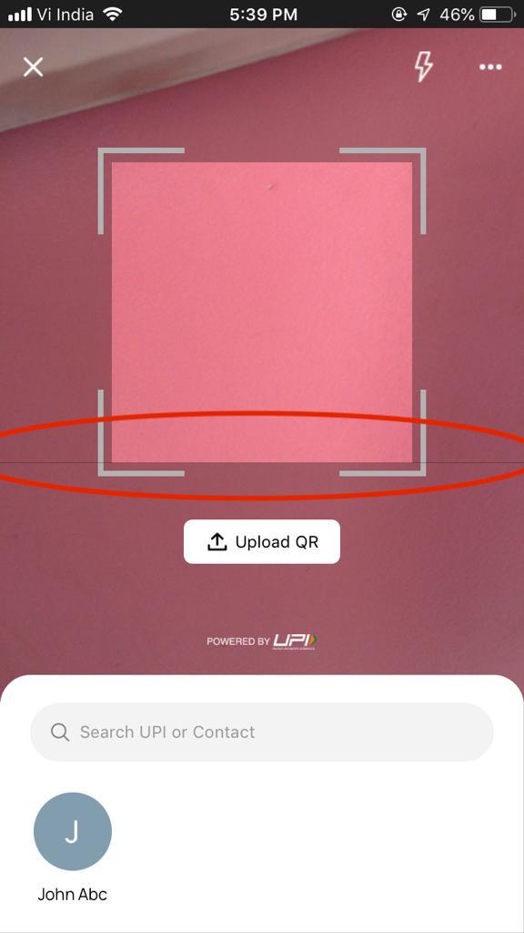 Horizontal line in qr scanner bottom rectangle bar, is coming up when using cornerOffsetSize ...