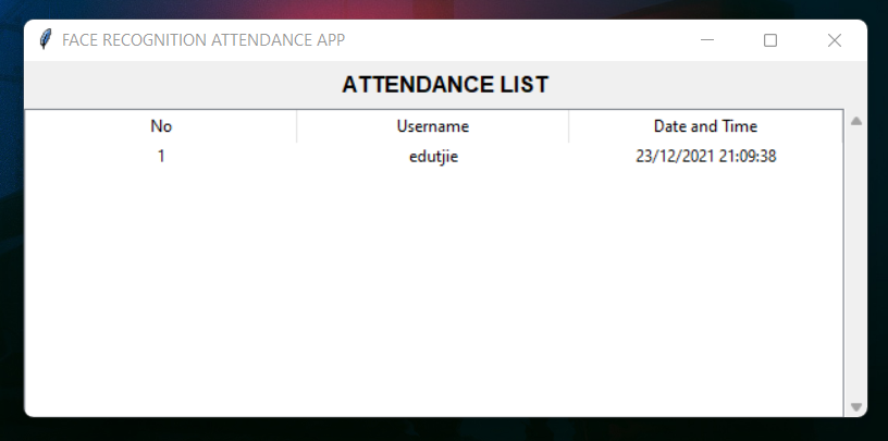 GitHub - edutjie/face-recognition-attendance-app: Python based Face ...